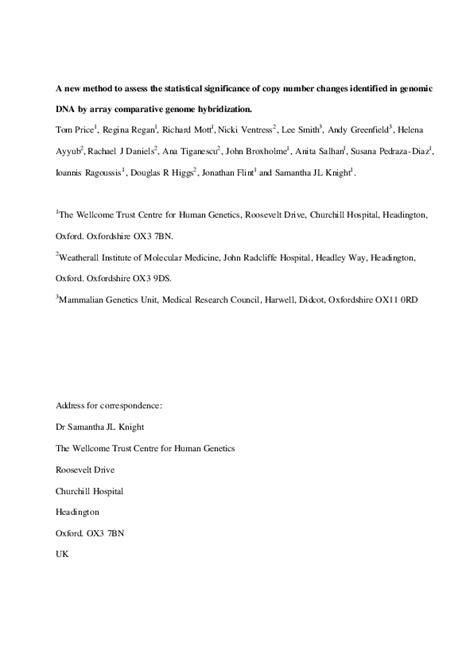 pdf a new method to assess the statistical significance of copy