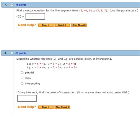 Solved Find A Vector Equation For The Line Segment From 3 Chegg Com