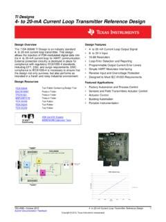 4 To 20 MA Current Loop Transmitter Reference 4 To 20 Ma Current Loop Transmitter Reference