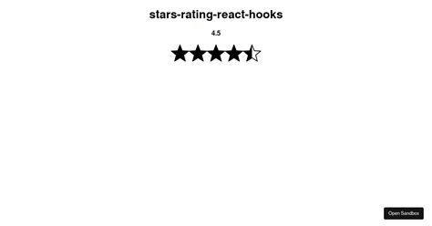 Stars Rating React Hooks Codesandbox