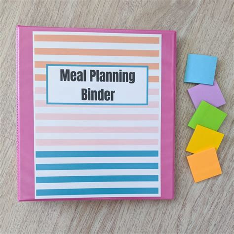 Sticky Note Meal Planning Binder Lets Live And Learn