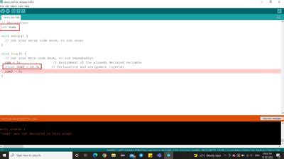 Fix Arduino Error Was Not Declared In This Scope