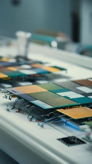 Silicon Wafers And Microcircuits Premium Ai Generated Image