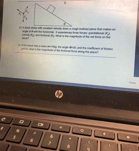 solved fo 31 a block slides with constant velocity down a