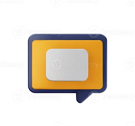 Dialog Box Yellow 3d Speech Bubble 25805795 Png