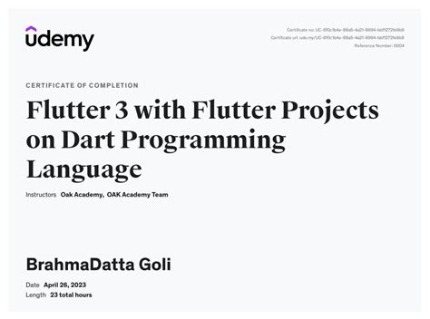 Brahma Datta On Linkedin Udemy Course Completion Certificate