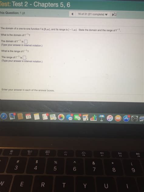 solved the domain of a one to one function f is 8