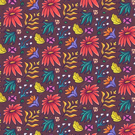 Premium Vector Hand Drawn Tropical Plants Pattern