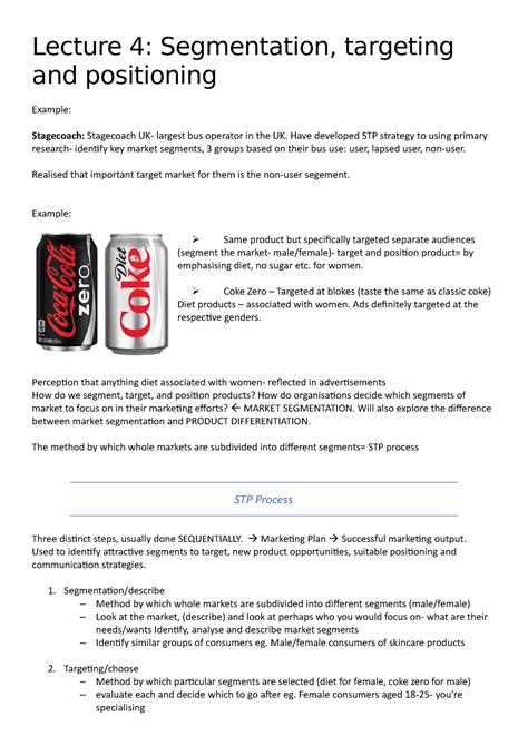 Segmenting Positioning And Targeting Lecture 4 Segmentation Targeting And Positioning