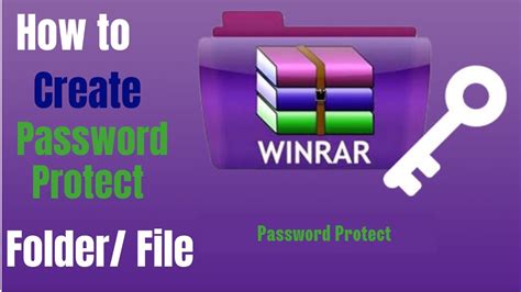 how to password protect winrar folder files on windows 11 youtube