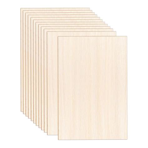 12 Pack Sheets 12 X 8 X 113 Inch Thin Plywood Wood Sheets Unfinished