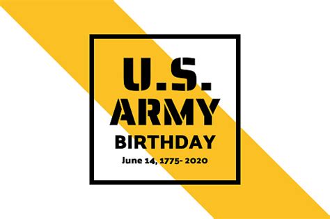 미국 육군 생일 휴일 개념입니다 텍스트 비문이 있는 배경 배너 카드 포스터용 템플릿입니다 벡터 Eps10 그림입니다 14에 대한