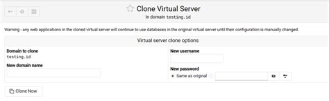 how to clone virtual server in virtualmin mitratek
