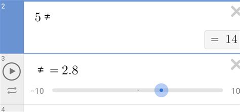 i tried to make not equal sign and this happened r desmos