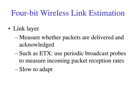 Ppt Wireless Link Estimation Powerpoint Presentation Free Download