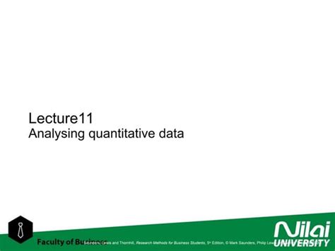 Comprehensive Guide To Quantitative Data Analysis In Business Research