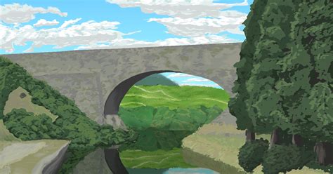 風景 練習橋のある風景 Simabroのイラスト Pixiv