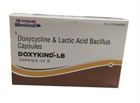 Doxykind Lb Doxycycline And Lactic Acid Bacillus Capsule At ₹ 100 Box Doxycycline And Lactic