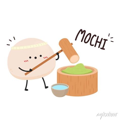 Making Mochi Vector Mochi Character Design Mochi Vector Posters For The Wall • Posters Stick