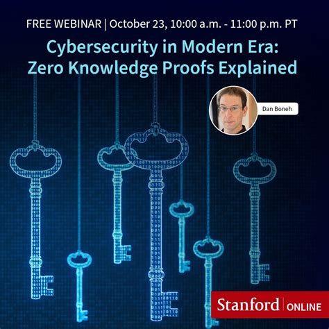Stanford Online On Linkedin Webinar Cybersecurity In Modern Era Zero Knowledge Proofs Explained