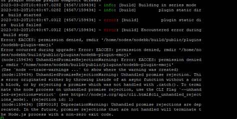 Eror Eacces Permision NodeBB Community