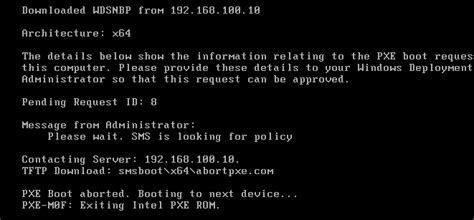 Pxe Boot Aborted Microsoft Qanda