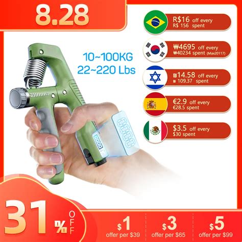 트레이너용 핸드 그립 강화기 손목 확장기 손가락 운동기 근육 회복 피트니스 체육관 훈련 핸드 그리퍼 10 100kg
