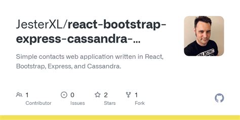 Github Jesterxlreact Bootstrap Express Cassandra Contacts Simple