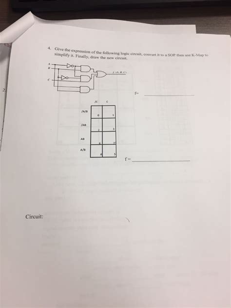 solved give the expression of the following logic circuit