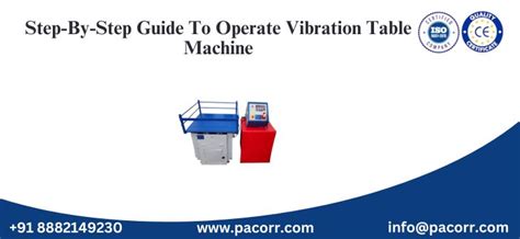 Step-By-Step Guide To Operate Vibration Table Machine