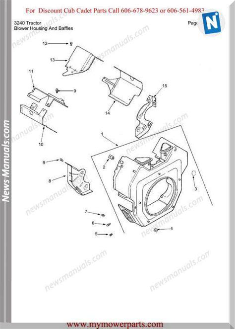 Cub Cadet Parts Manual For Model 3240 Tractor