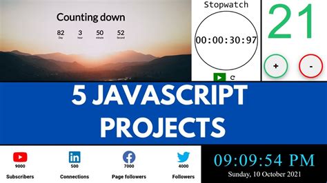 Creating 5 Beginner Projects With Vanilla Javascript Html And Css Code Included Youtube