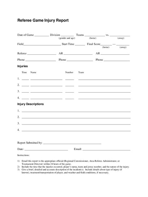 Fillable Online Referee Report Form Ayso Fax Email Print Pdffiller