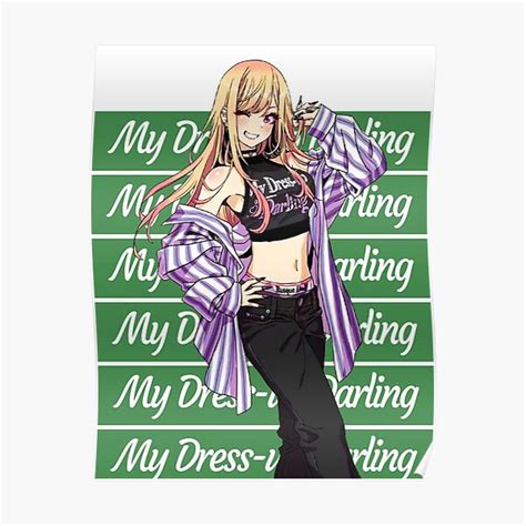 Sexy Girl Marin My Dress Up Darling Poster For Sale By Guheheotaku Redbubble