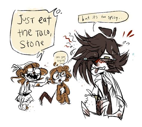 Fun Fact Stone Doesnt Like Spicy Food Edit Wait He Doesnt Really Like Food Much At All