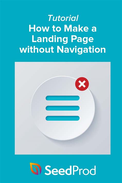 how to make a landing page without navigation easy way