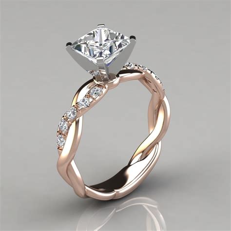 Engagement Ring With Princess Cut Side Stones At Randal Canada Blog