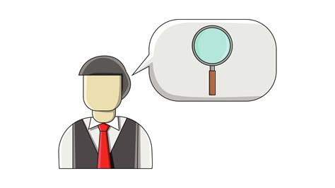 Animation Forming A Flat Design Of A Man And A Magnifying Glass Stock Video At Vecteezy