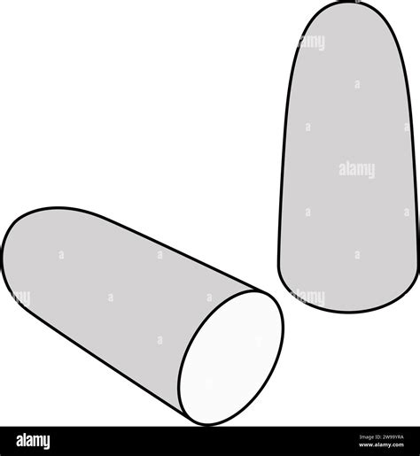 Earplugs Illustration Of A Handy Noise Reduction Product Vector