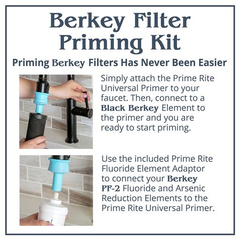 Berkey Priming Kit With Prime Rite Universal Adaptor Conscious Water