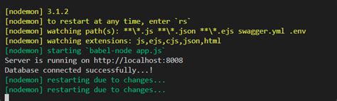 Javascript Nodemon Is Not Restarting After I Save The File The