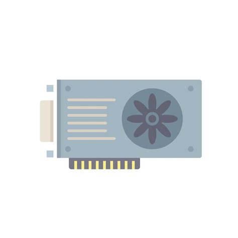 Mining Video Card Icon Flat Vector Computer Gpu Vector Art At Vecteezy