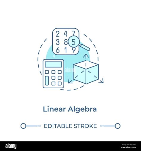 Linear Algebra Soft Blue Concept Icon Stock Vector Image And Art Alamy