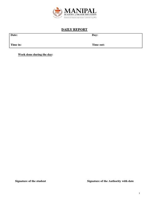 Intership Daily Report Format Updated Feb 2018 Pdf Pdf