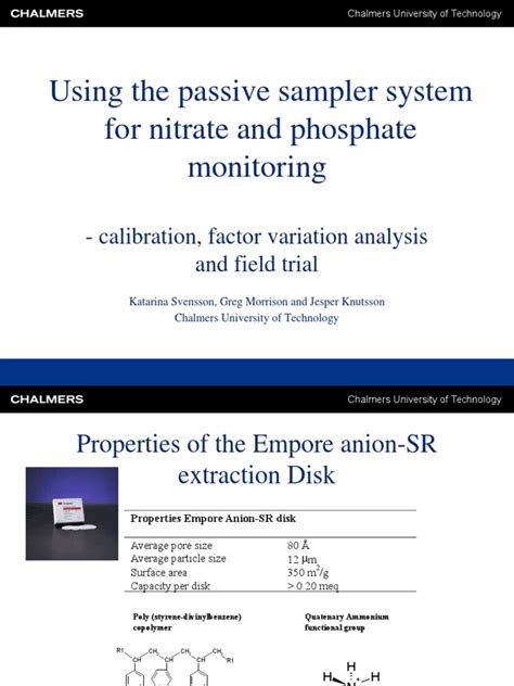 Pdf Using The Passive Sampler System For Nitrate And Phosphate Monitoring Dokumen Tips