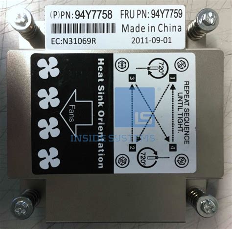 Y IBM X X M HEATSINK Inside Systems A S