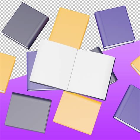 Premium Psd 3d Books 3d Rendering Illustration