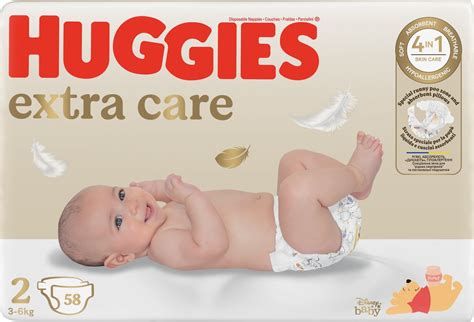 Huggies Extra Care 2 3-6 kg 58 ks od 399 Kč - Zbozi.cz
