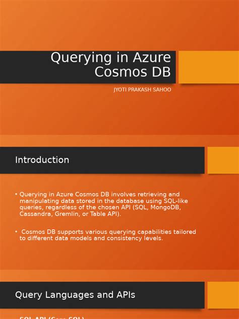 Querying In Azure Cosmos Db Pdf