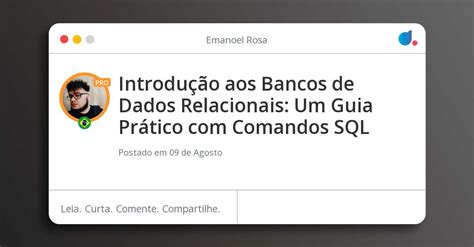 Introdução Aos Bancos De Dados Relacionais Um Guia Prático Com Comandos Sql